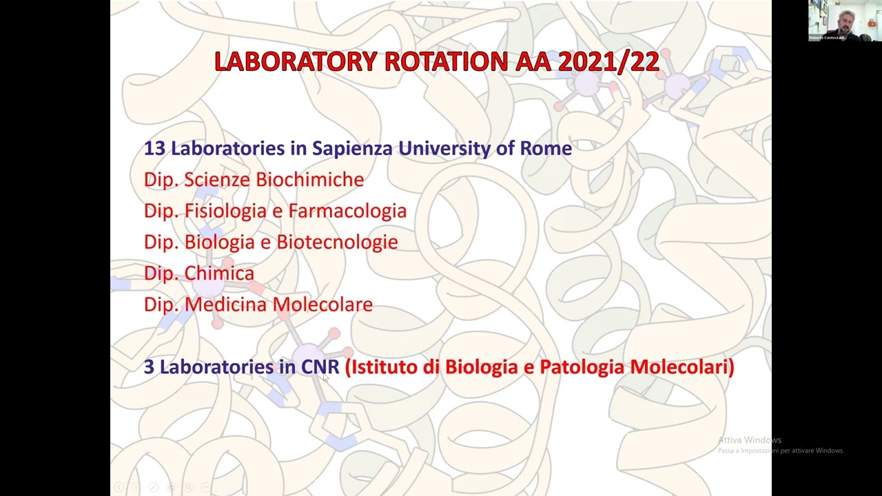 Presentation of the Master degree (second cycle) program in Biochemistry