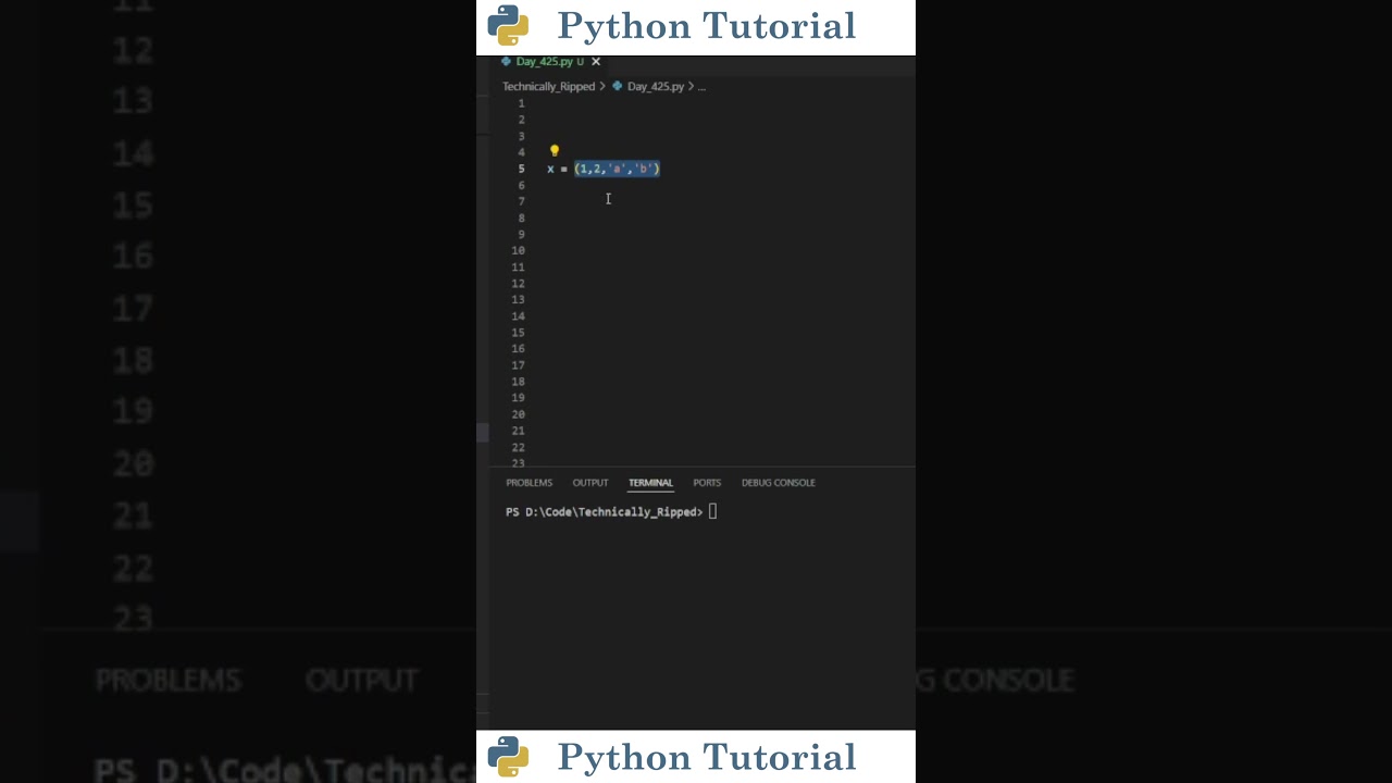 Creating Tuples In Python | Python Tutorial