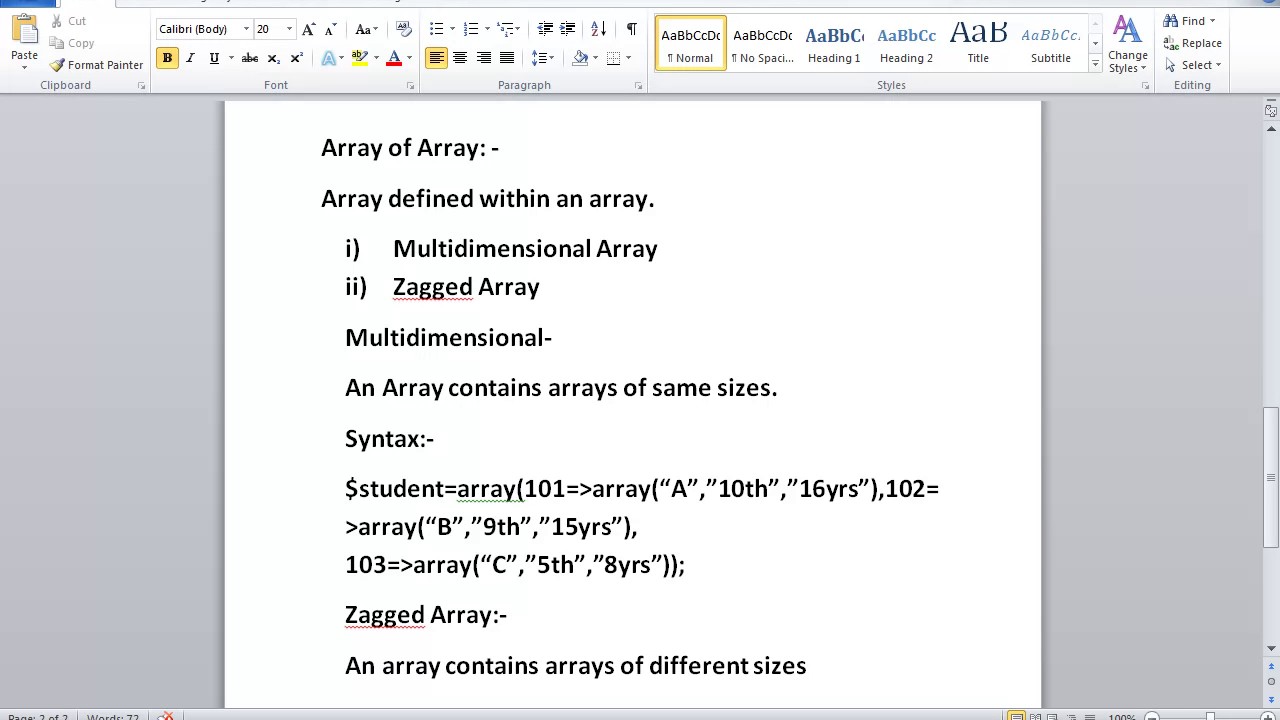 Lesson 7- PHP Arrays(Part 2)