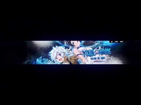 FREE 3D ANIME YOUTUBE BANNER TEMPLATE (made by SphinxySenpai)