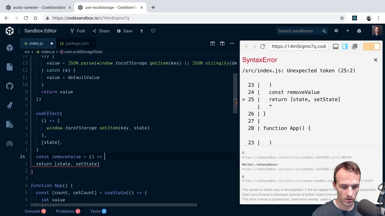 Create a custom useLocalStorage React hook