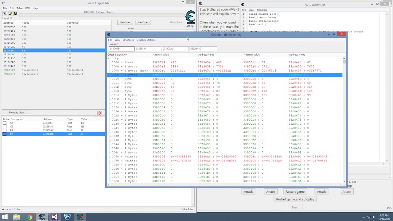 Introduction to Cheat Engine - Tutorial Step 9 - Shared Code Hooking