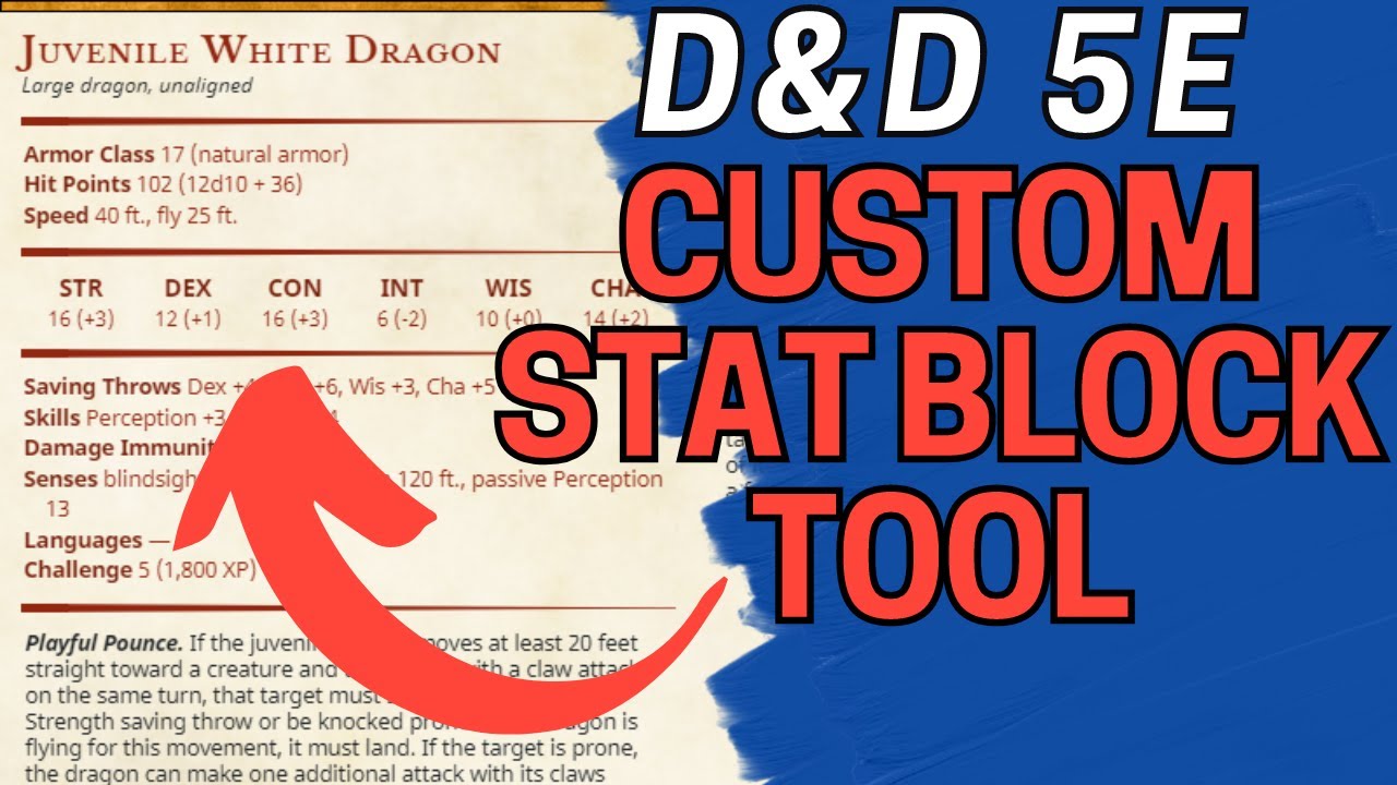 A Tool EVERYONE Can Use For Custom Stat Blocks | D&D 5e Tools