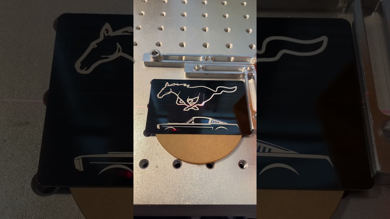 Laser-Engraved Ford Mustang Logo Is Born From Light and Vinyl Scratch ...