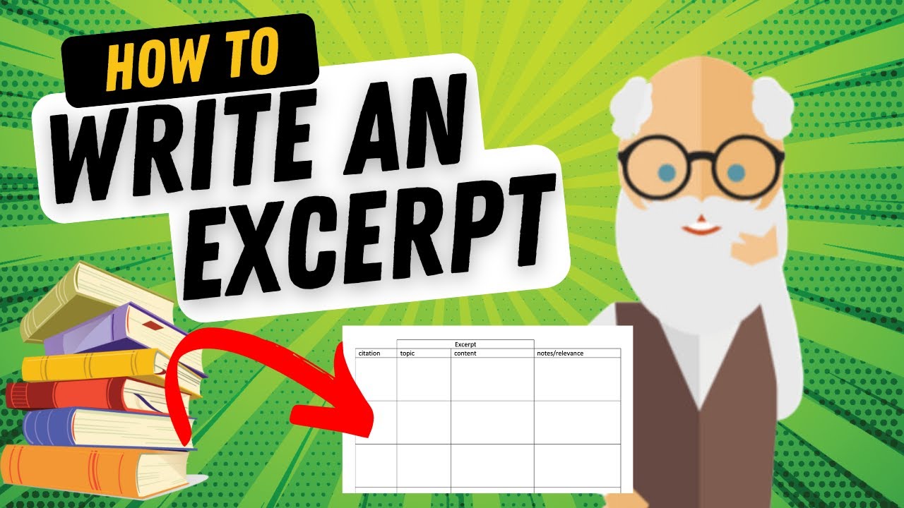 How to Write an Excerpt from Scientific Papers and Books 📚✍️