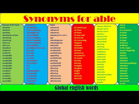 150 synonyms for able| antonyms synonyms|synonyms antonyms for all competitive exams| IELTS prepare