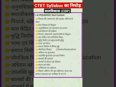 CTET Syllabus In Hindi || CTET Syllabus 2023 || CTET Preparetion In Hindi || CTET Exam Pattern