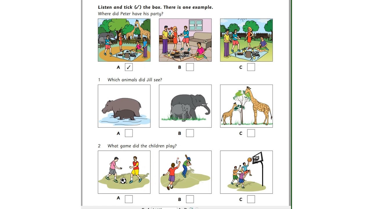 Movers plus TEST 1- Part 4