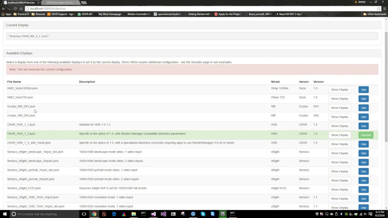 OSVR Config Tutorial