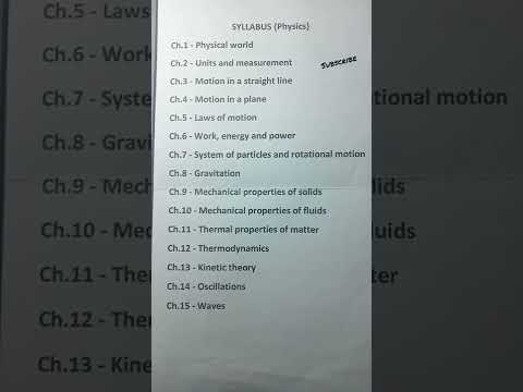 Syllabus class 11(PCM) 2025-26 #syllabus #class11th
