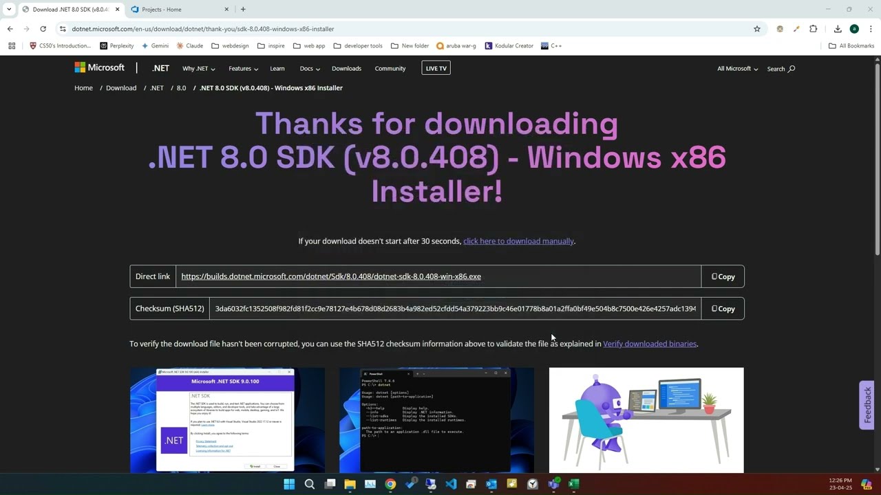 Fixing the '.NET SDK Not Found' Issue while using visual studio 22