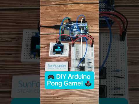 Diy Arduino Pong Game #arduino #diy #oled #ponggame #button #stem #engineering #education #kids #
