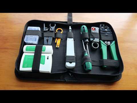 UNBOXING Portable LAN Network Repair Tool Kit Utp Cable Tester AND Plier C RJ45 RJ11 RJ12 CAT5 CAT5e
