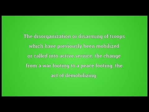 Demobilization Meaning