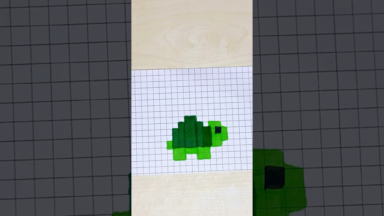 Pixel art turtle drawing🐢🤍#Pixel drawing #pixelart #pixel #pixelarts #pixelarttutorial #minecraft