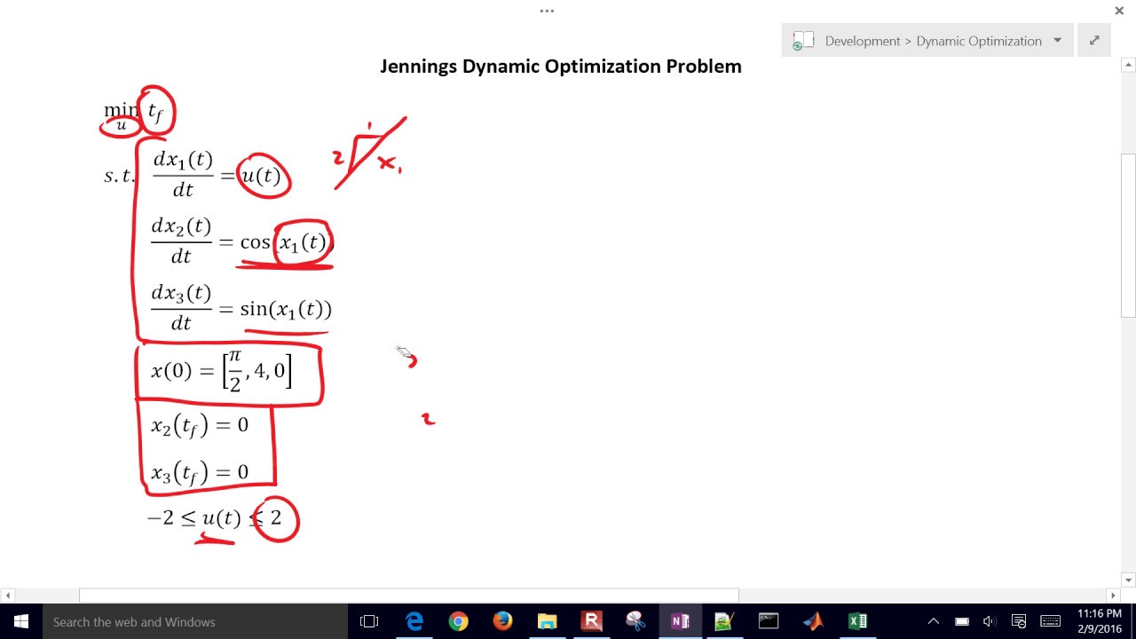 Jennings Dynamic Optimization Problem