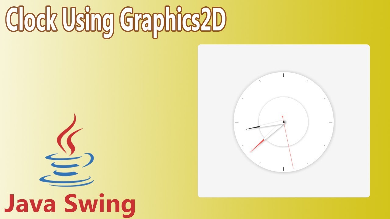 Java Swing - Create Clock Using Graphics2D