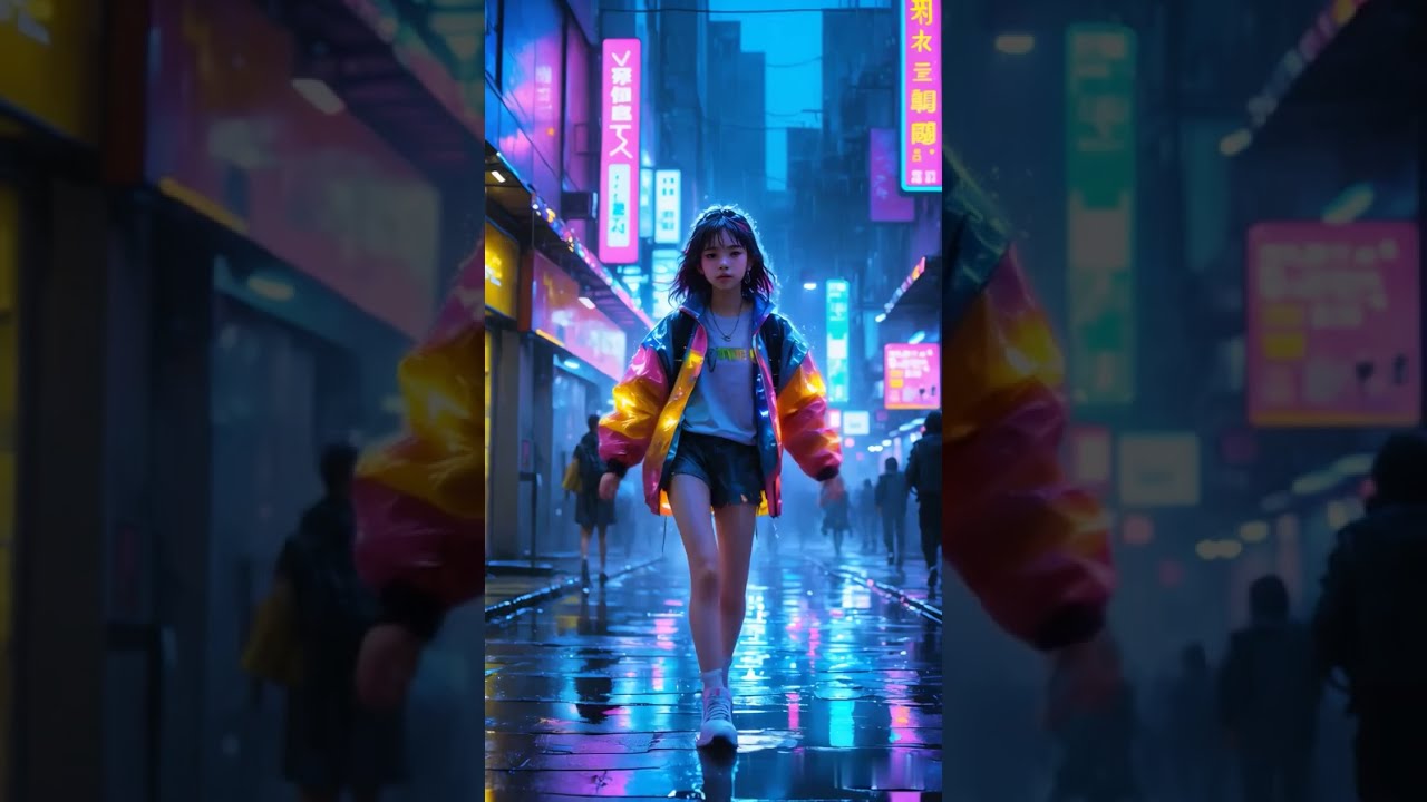 Night in the glow of neon #neon #neonnight #ai #aiart