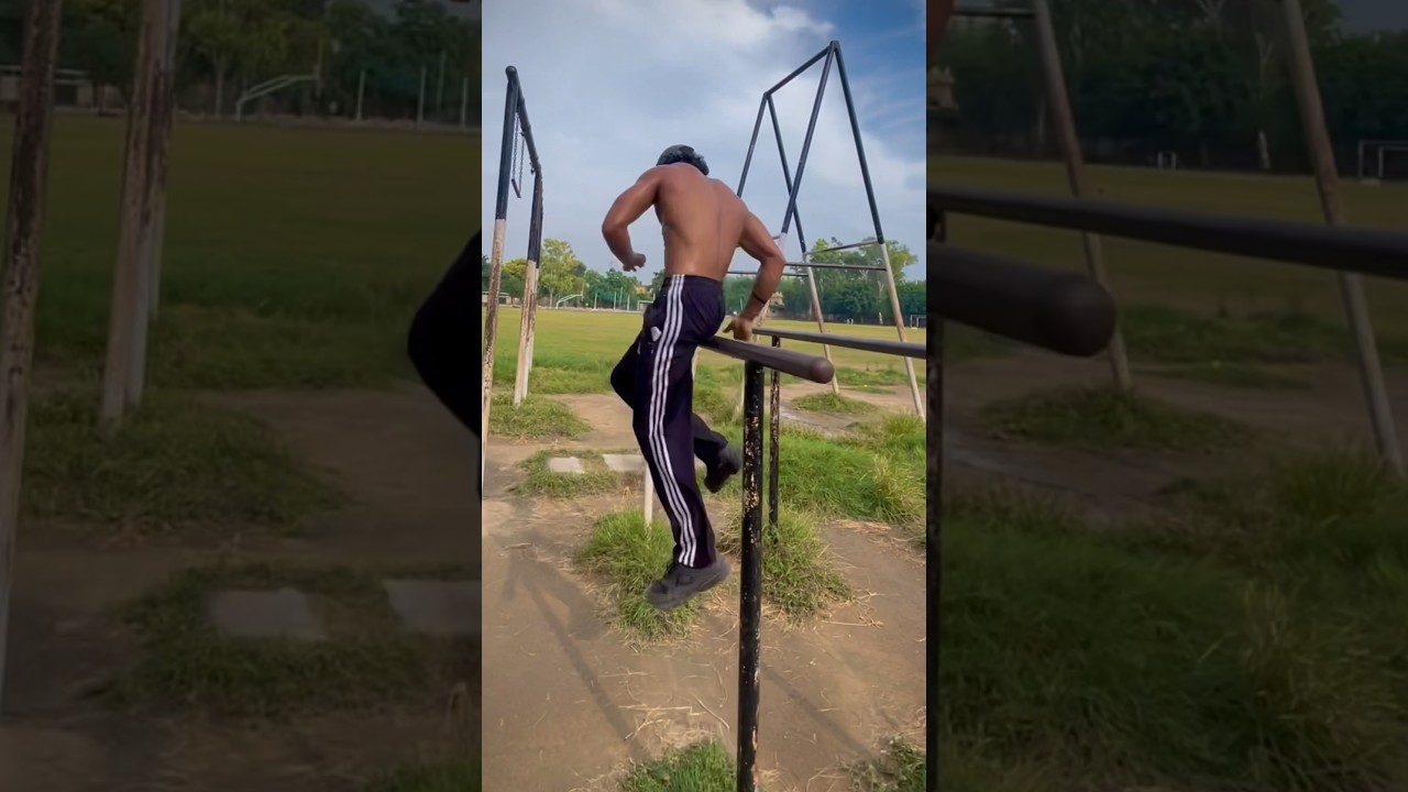 Freestyle on parallel bar #shortvideo #fitness #youtubeshorts #motivation
