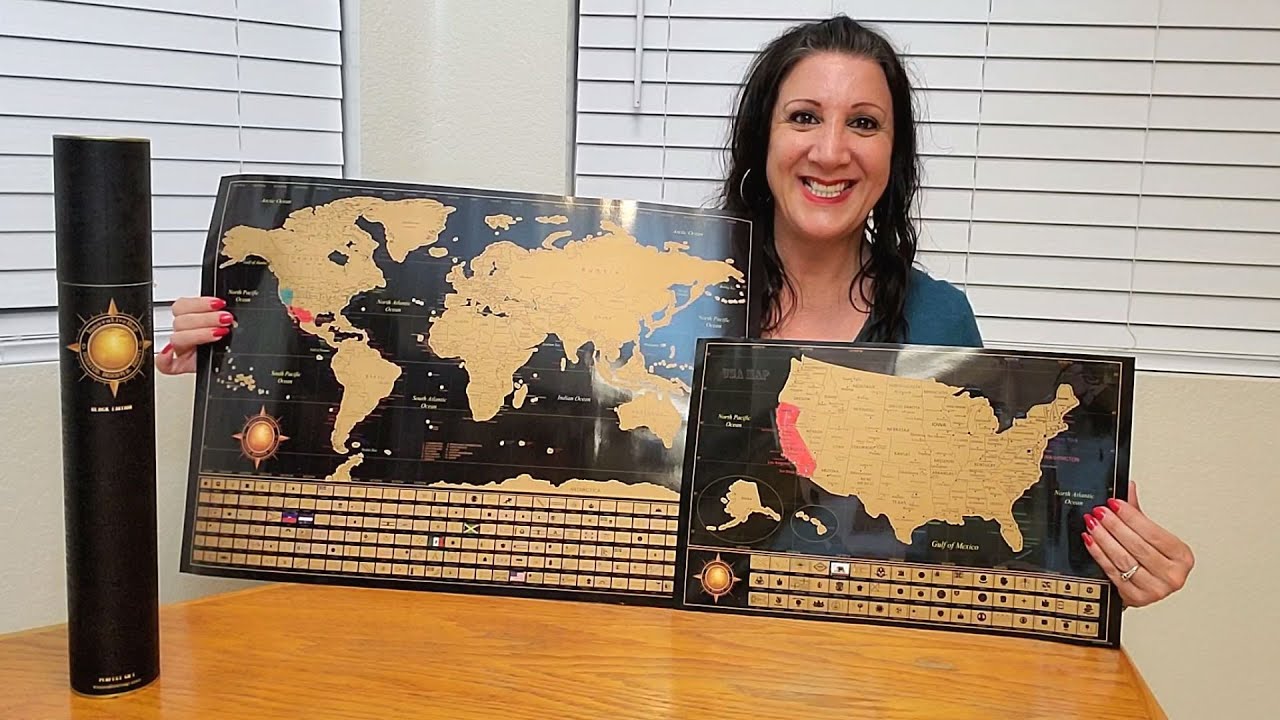 Scratch Off World Map + Plus Bonus!