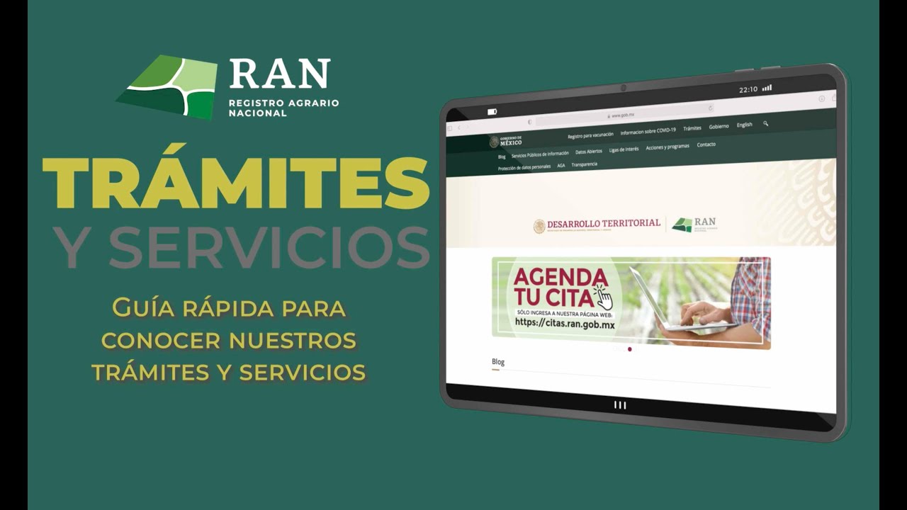 Guía rápida para conocer los trámites y servicios del RAN