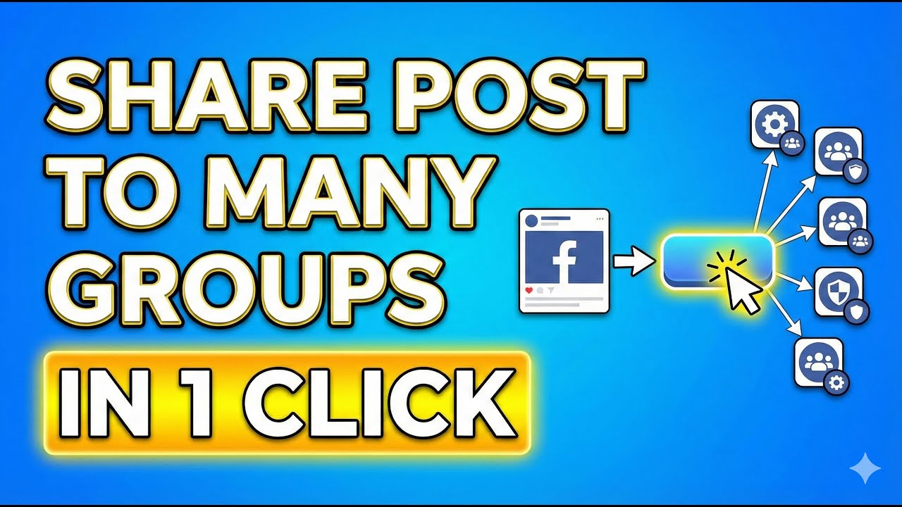 How to Share a Facebook Post into Many Groups in 1 Click