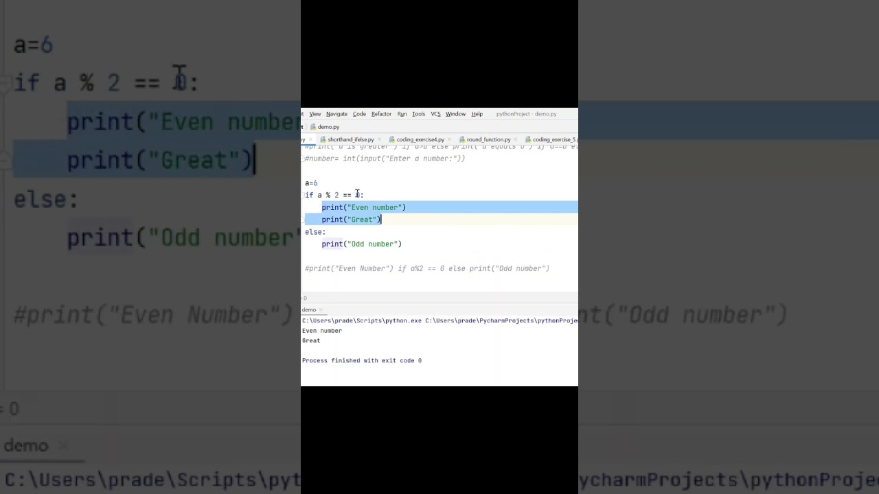 Python Short hand If else| part2| Coding Tips #shorts #youtubeshorts #jennyslectures
