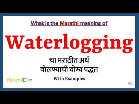 Waterlogging Meaning in Marathi | Waterlogging म्हणजे काय | Waterlogging in Marathi Dictionary |