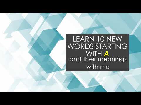 Learn TOP 10 words starting with A | with meaning | from dictionary | improve your vocabulary |