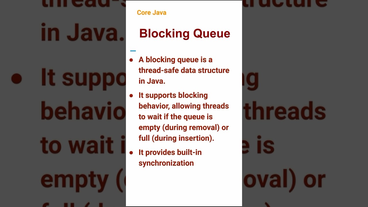BlockingQueue (79) #corejava