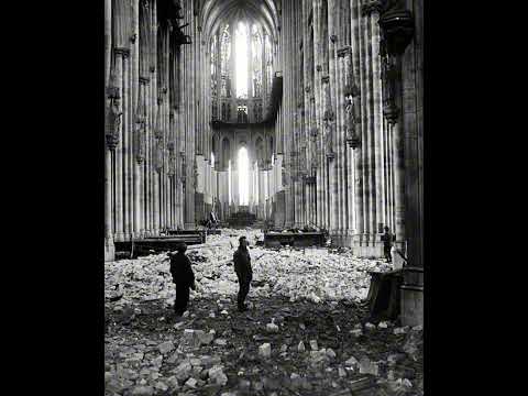 In 1944, as Allied bombings devastated Cologne during World War II. #history