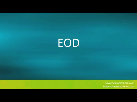 Pronunciation and full form of the term(s) "EOD".