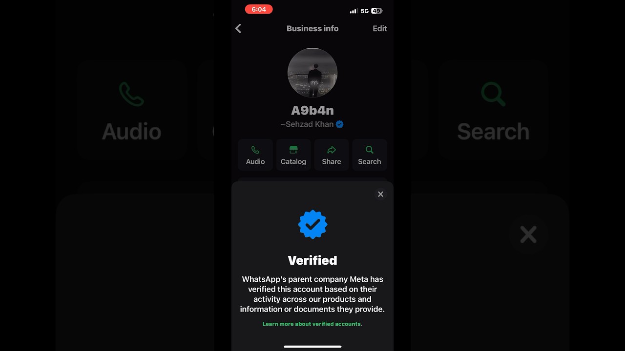 Whatsapp Meta Verified Blue Tick 🫨🔥@TEAM_A9B4N