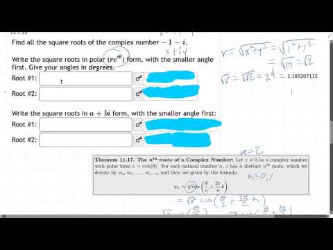 112 HW 11.7.13 - Square Root of Complex Number