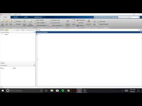 Getting Started in Matlab