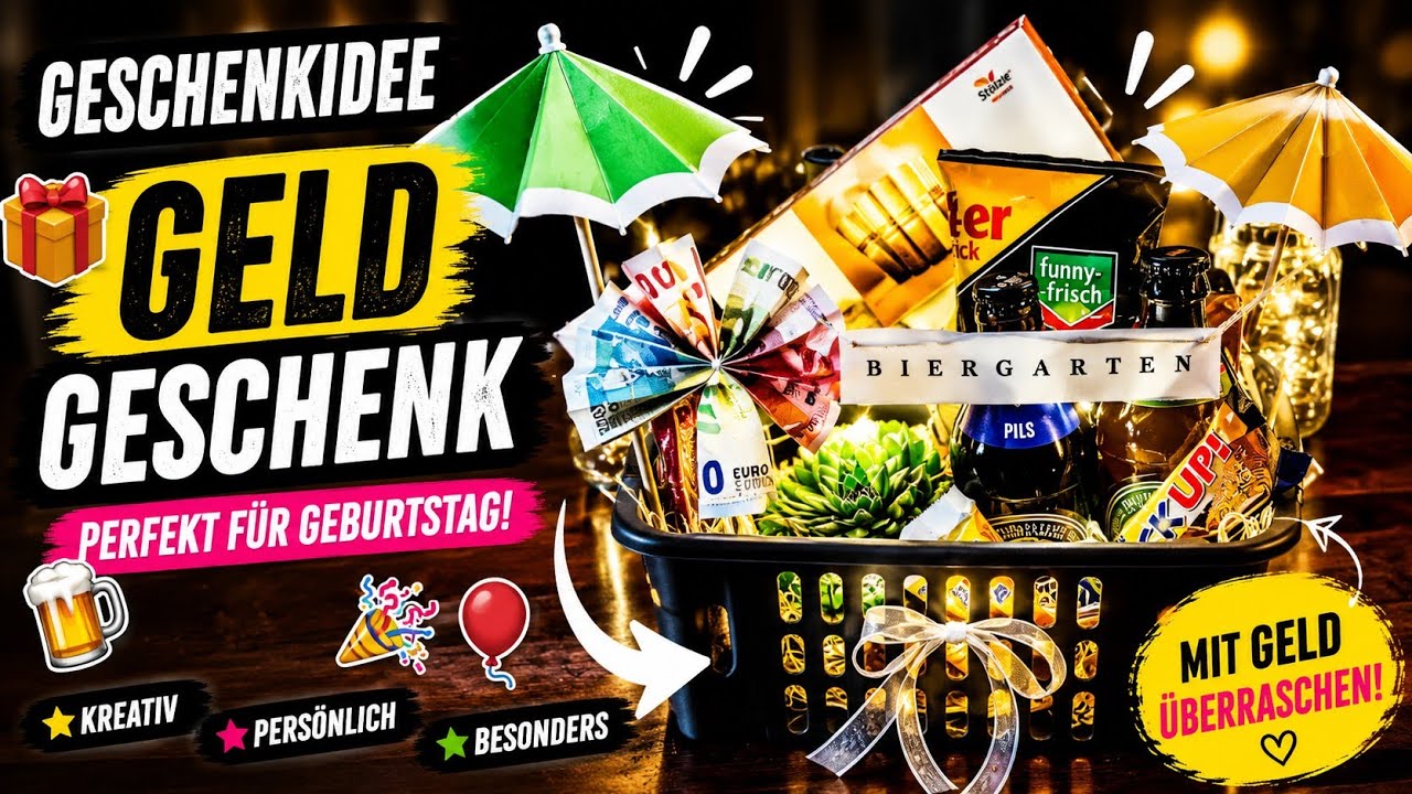 Geschenkidee 🎁 🍻 💶 Geldgeschenk / Idee für Geburtstag 🎉🎈Biergarten