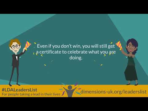 Entries are now open for the Dimensions Learning Disability and Autism Leaders' List 2021!