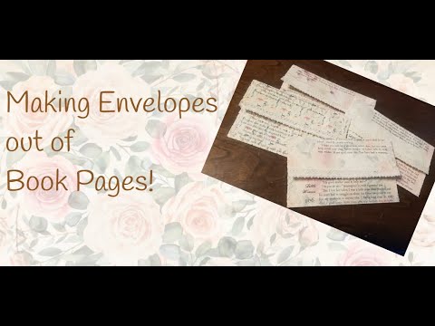 A fun collaboration! Making envelopes with book pages! # ...