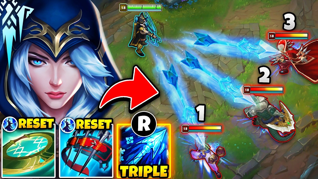 I found my new FAVORITE Ashe build in League of Legends... TRIPLE ULT RESET ASHE!