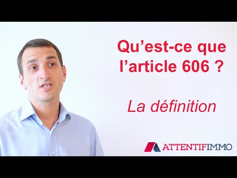 Définition Article 606