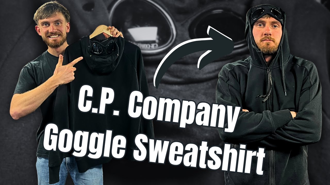 C.P. Company Goggle Hoodie Review | Diagonal Raised Fleece Sizing, Fit & Try On | Black Size Large