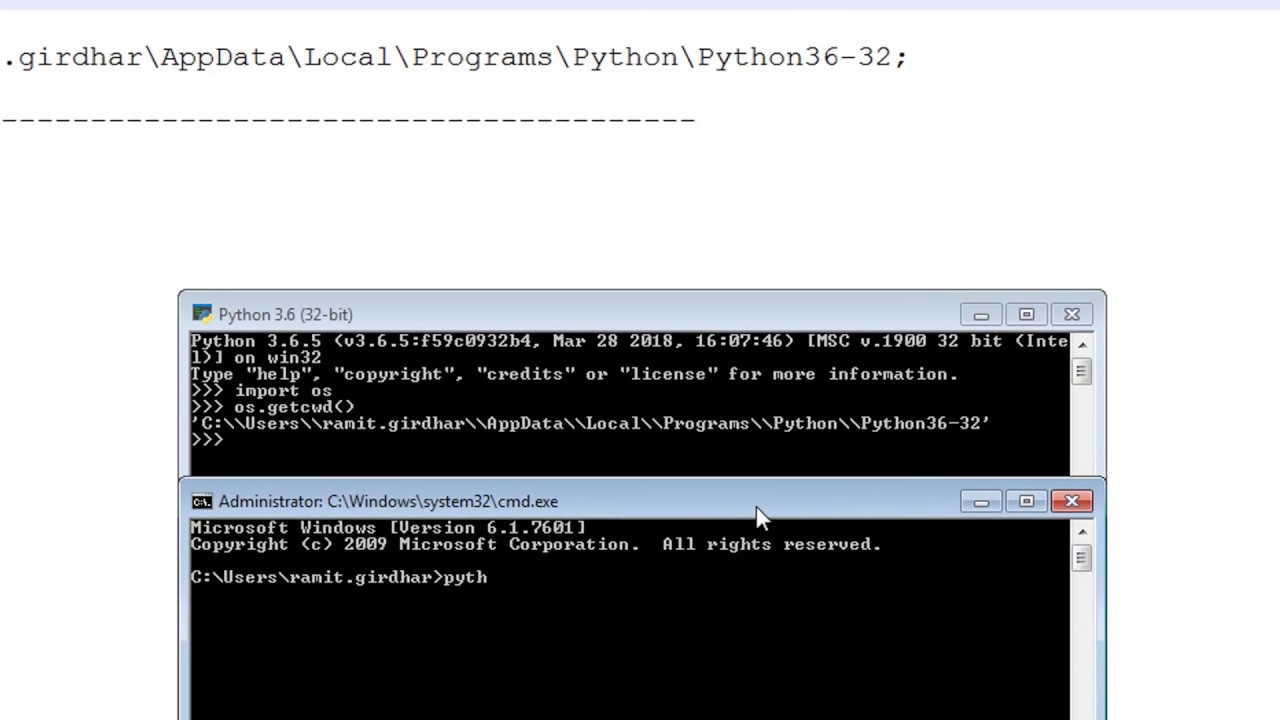 Solved! -Python not working in command prompt? Python not found