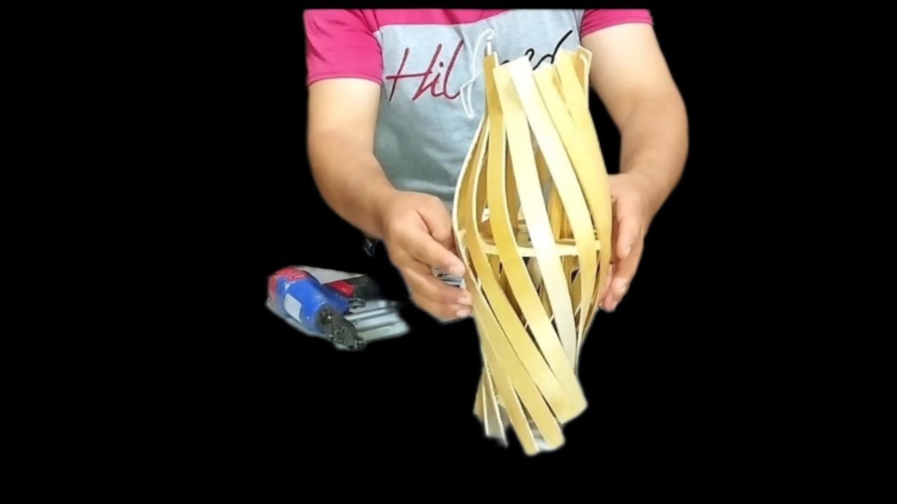 How To Make A Beautiful Lamp From Wooden Strips - Masterpiece From Wood