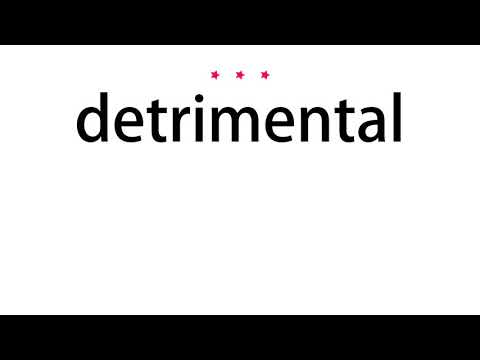 How to pronounce detrimental - Vocab Today