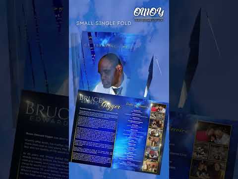 Bruce Edward Gigger  Funeral Program Design - Small Single Fold