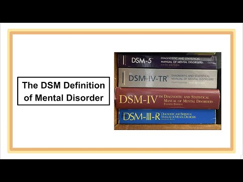The DSM Definition of Mental Disorder