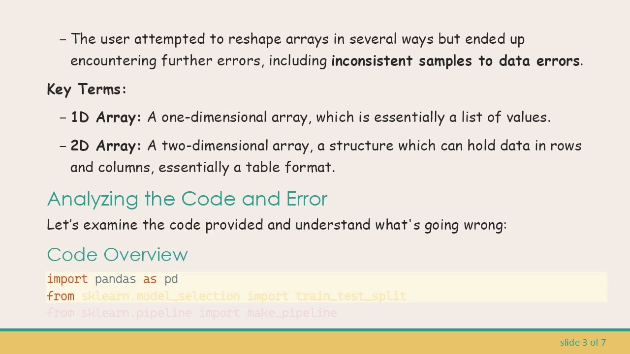 Solving the Expected 2D array, got 1D array instead Error in Python's Scikit-Learn