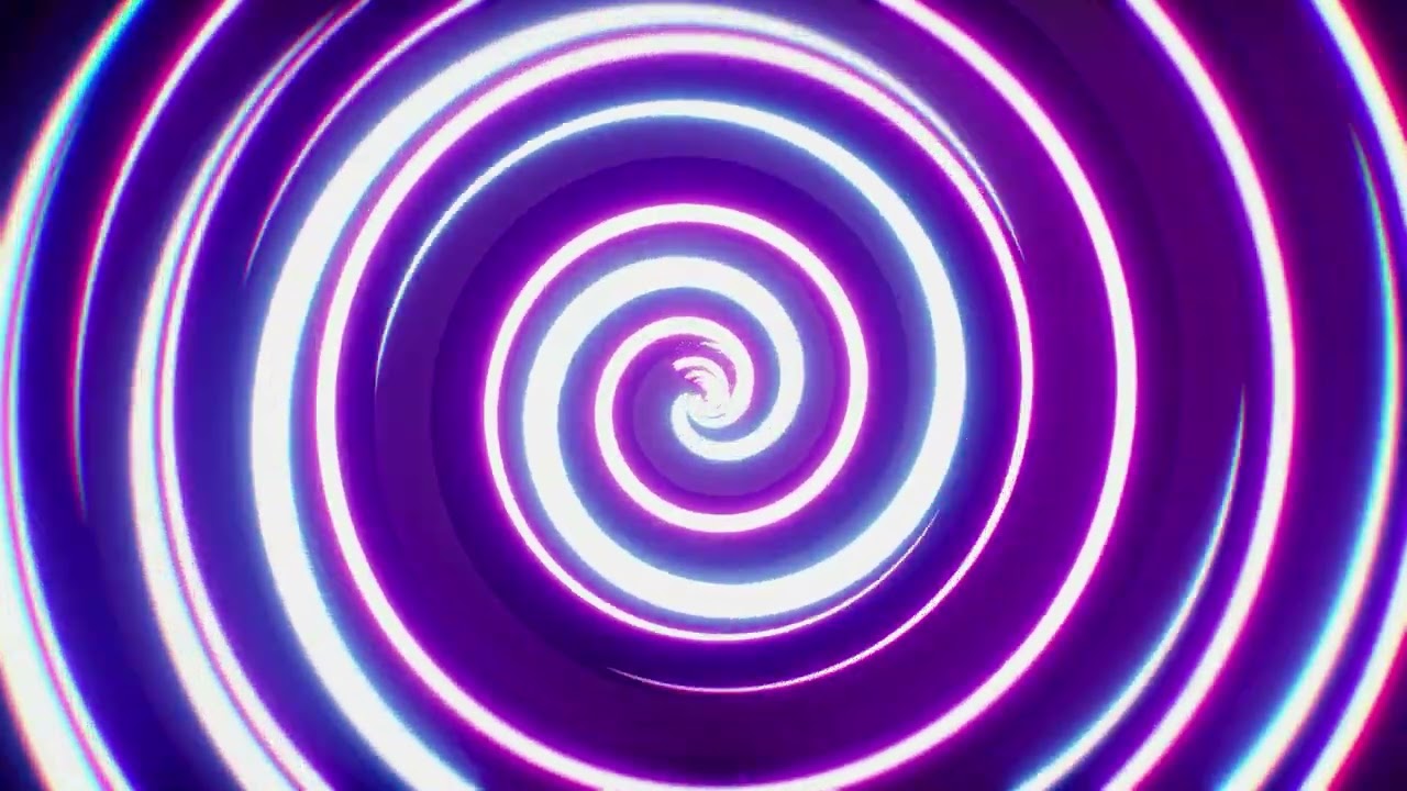 Spiral Neon Light Tunnel VJ Loop