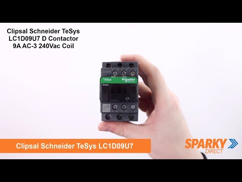 Clipsal Schneider TeSys LC1D09U7 | D Contactor 9A | AC-3 | 240Vac Coil