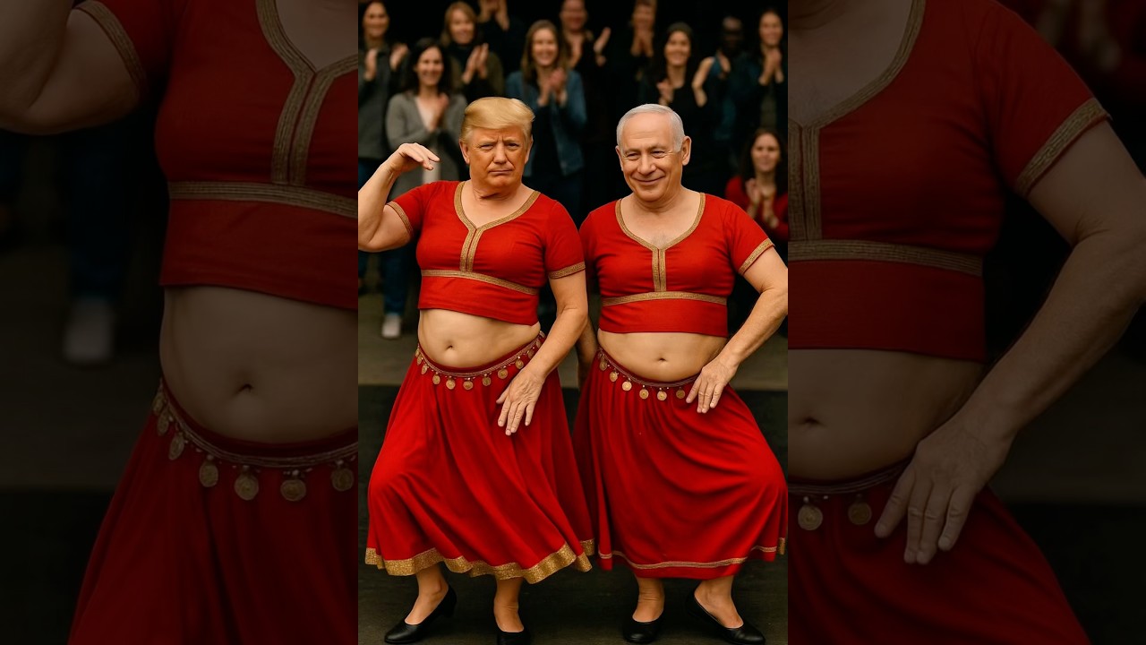 If Trump & Netanyahu Were Belly Dancers 💃🇺🇸🇮🇱🔥😂 You won’t believe who’s watching… 👀